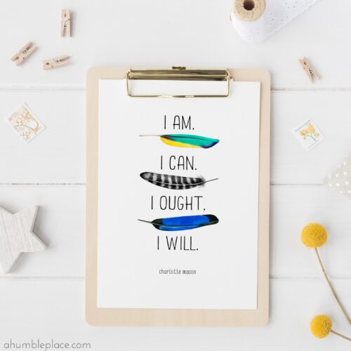 Charlotte Mason Printable Quotes · a humble place