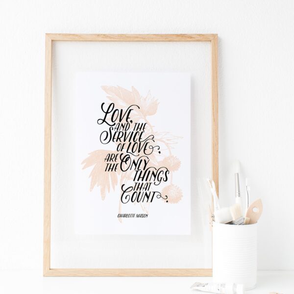 Charlotte Mason "I am...." Quote with Watercolor Bird Print · a humble ...