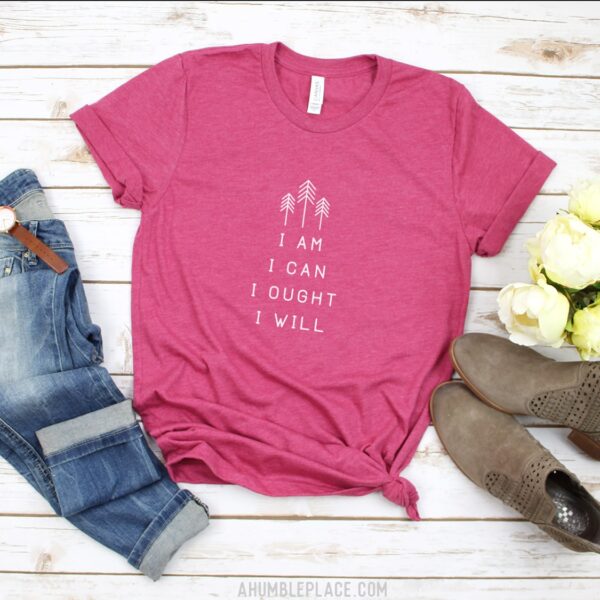 Charlotte Mason “I am. I can. I ought. I will.” Line Quote Short-Sleeve ...