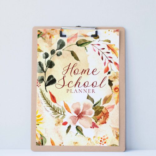 Customizable Printable Homeschool Planner Cover with Butterflies and ...
