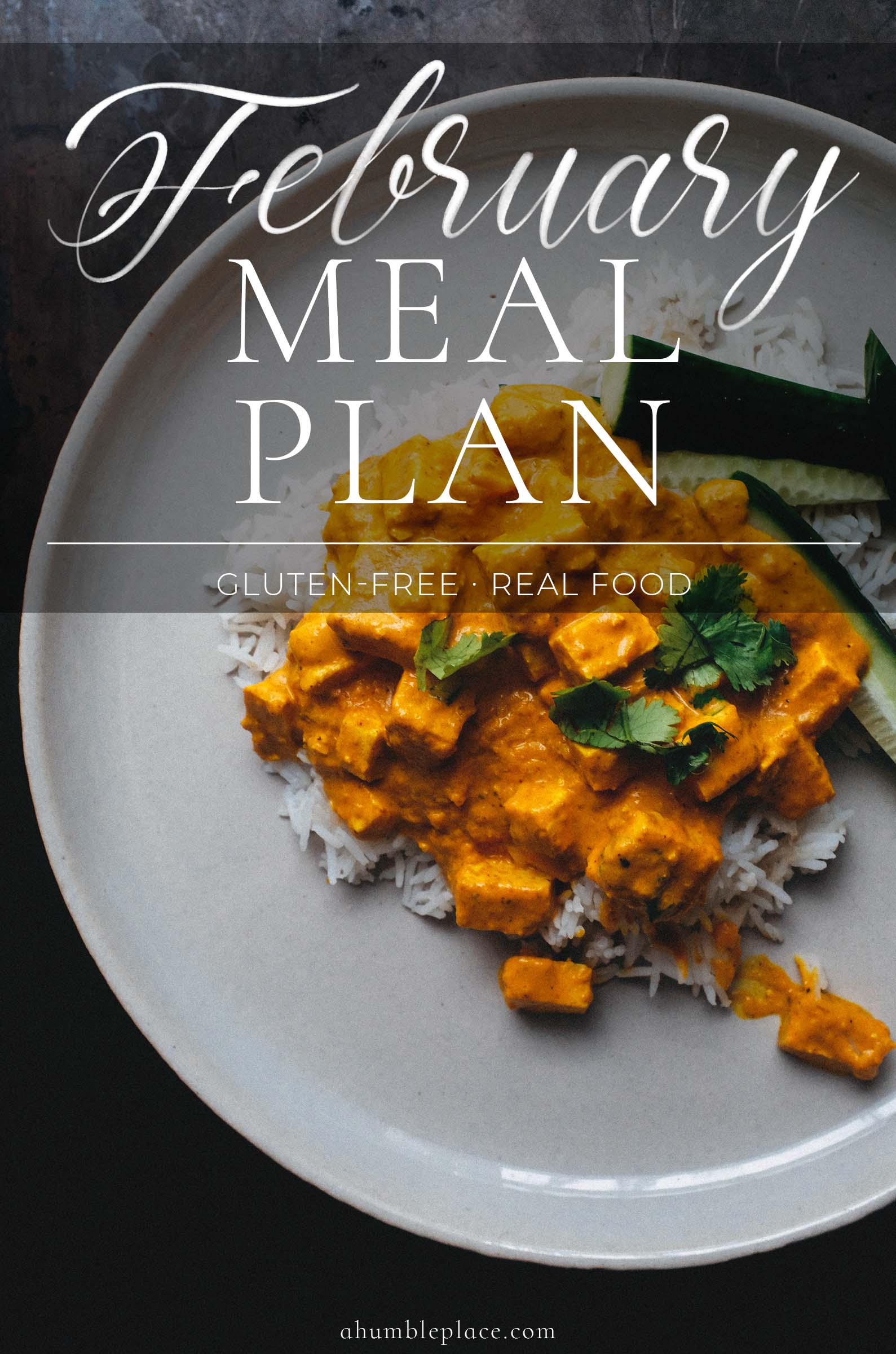 February Meal Plan · a humble place