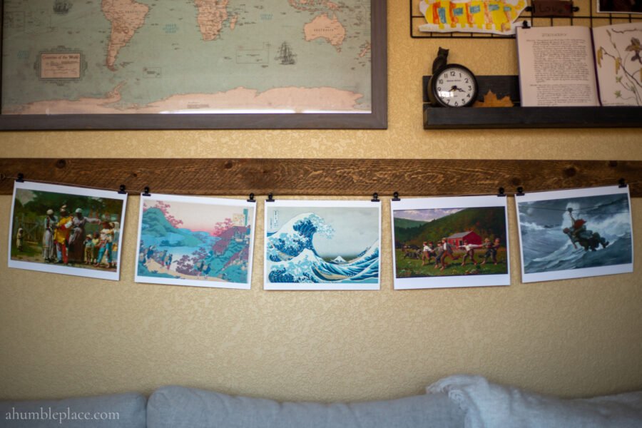 Simple Ideas for Displaying Picture Study Art · a humble place