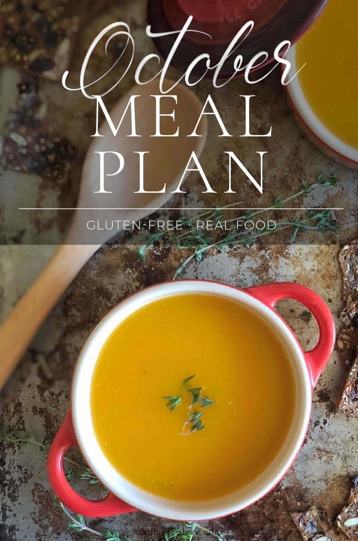 October Meal Plan · a humble place
