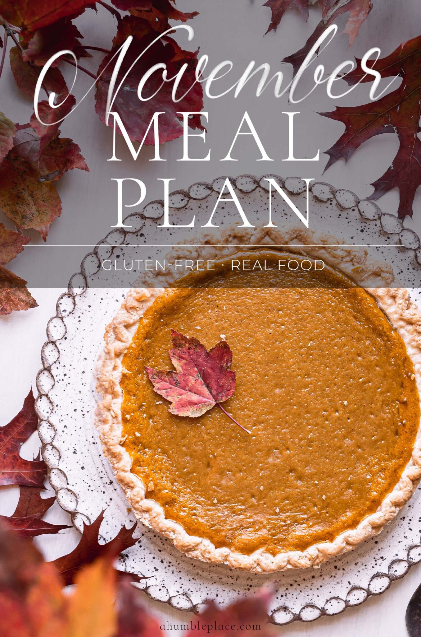 November Meal Plan · a humble place