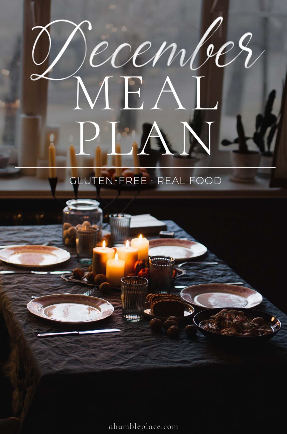December Meal Plan · a humble place