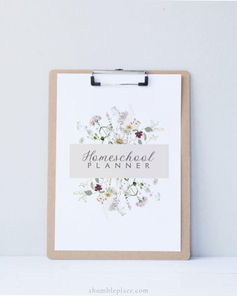 Customizable Printable Homeschool Planner Cover with Spring Wildflowers ...