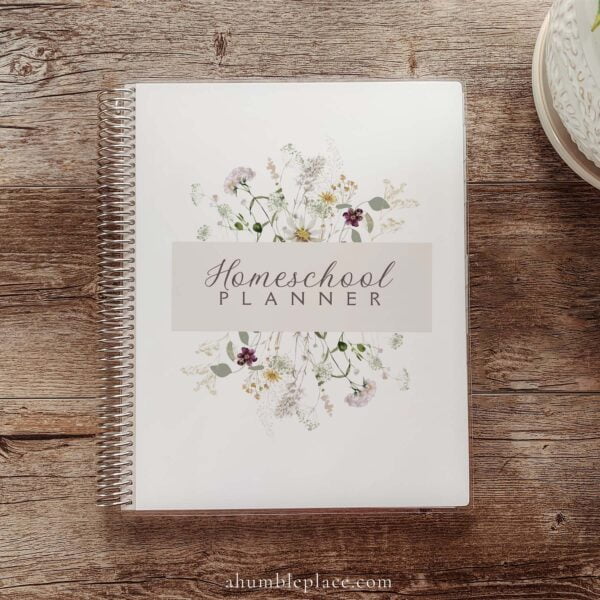 Customizable Printable Homeschool Planner Cover with Spring Wildflowers ...