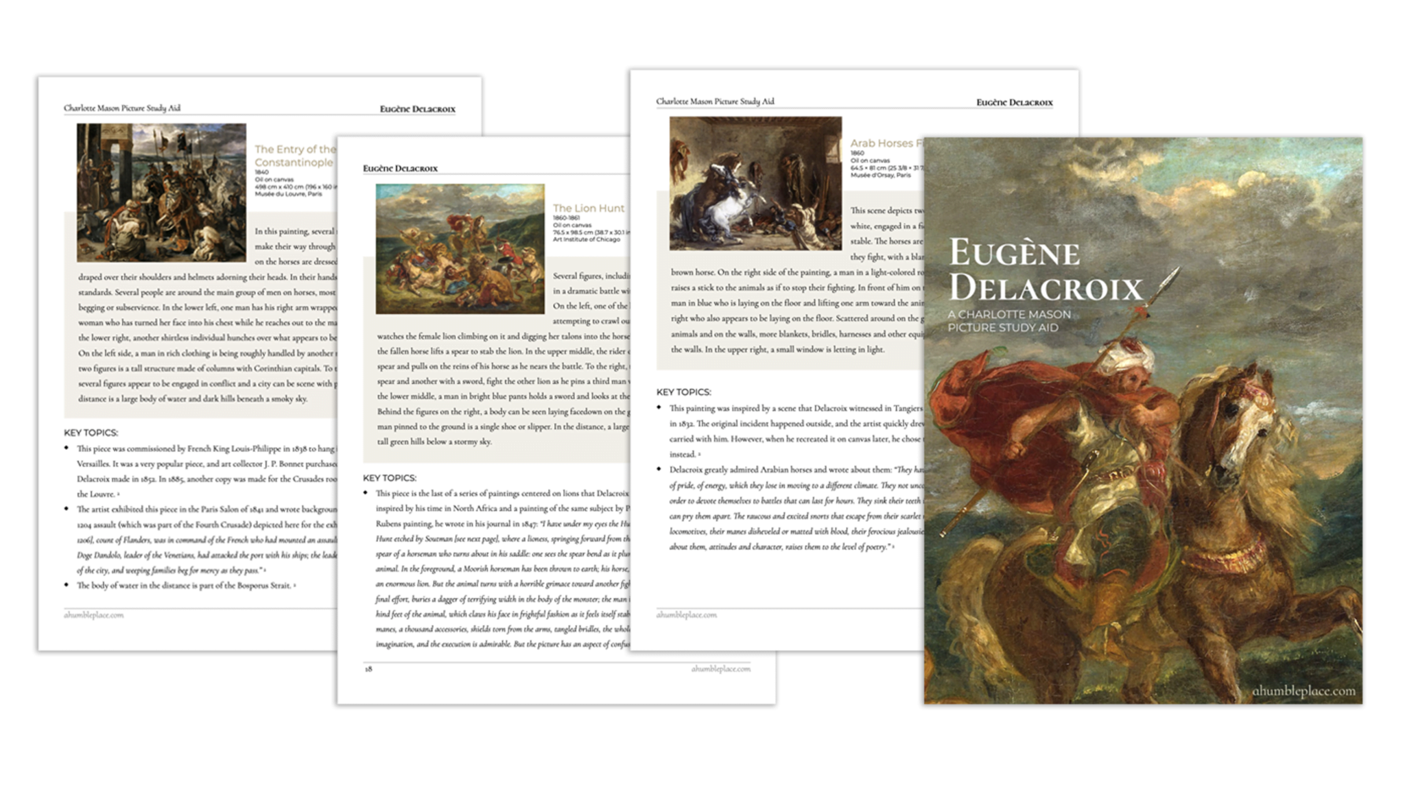 Charlotte Mason Picture Study Aids (+ a free download!) · a humble place