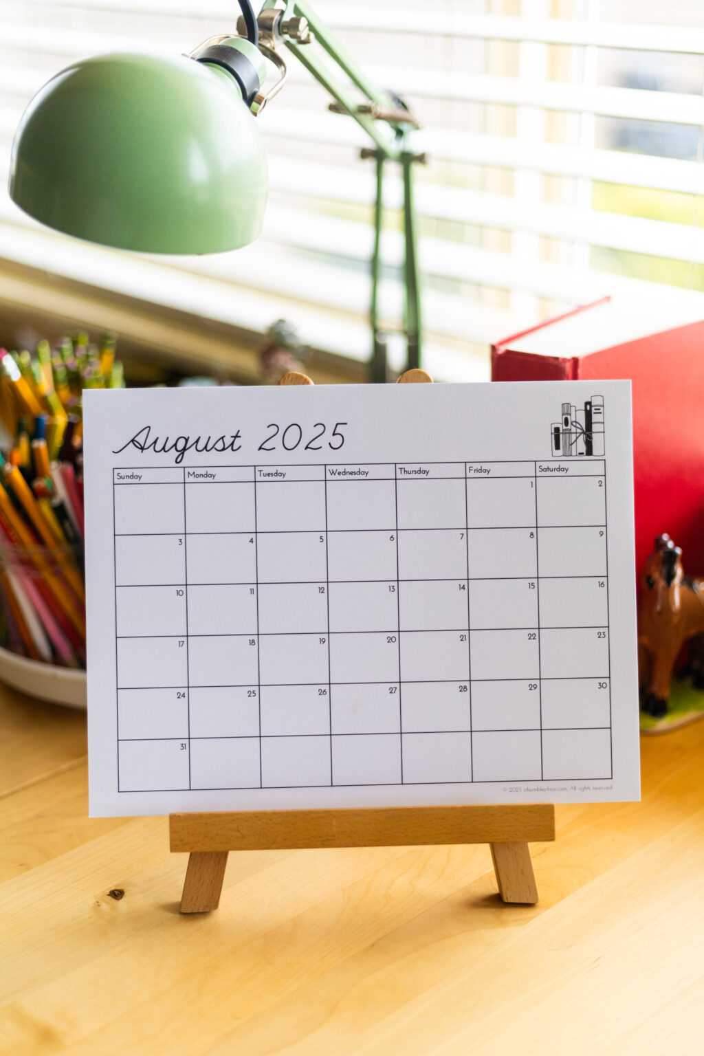 Free Printable Homeschool Calendar for 2025-2026 · a humble place