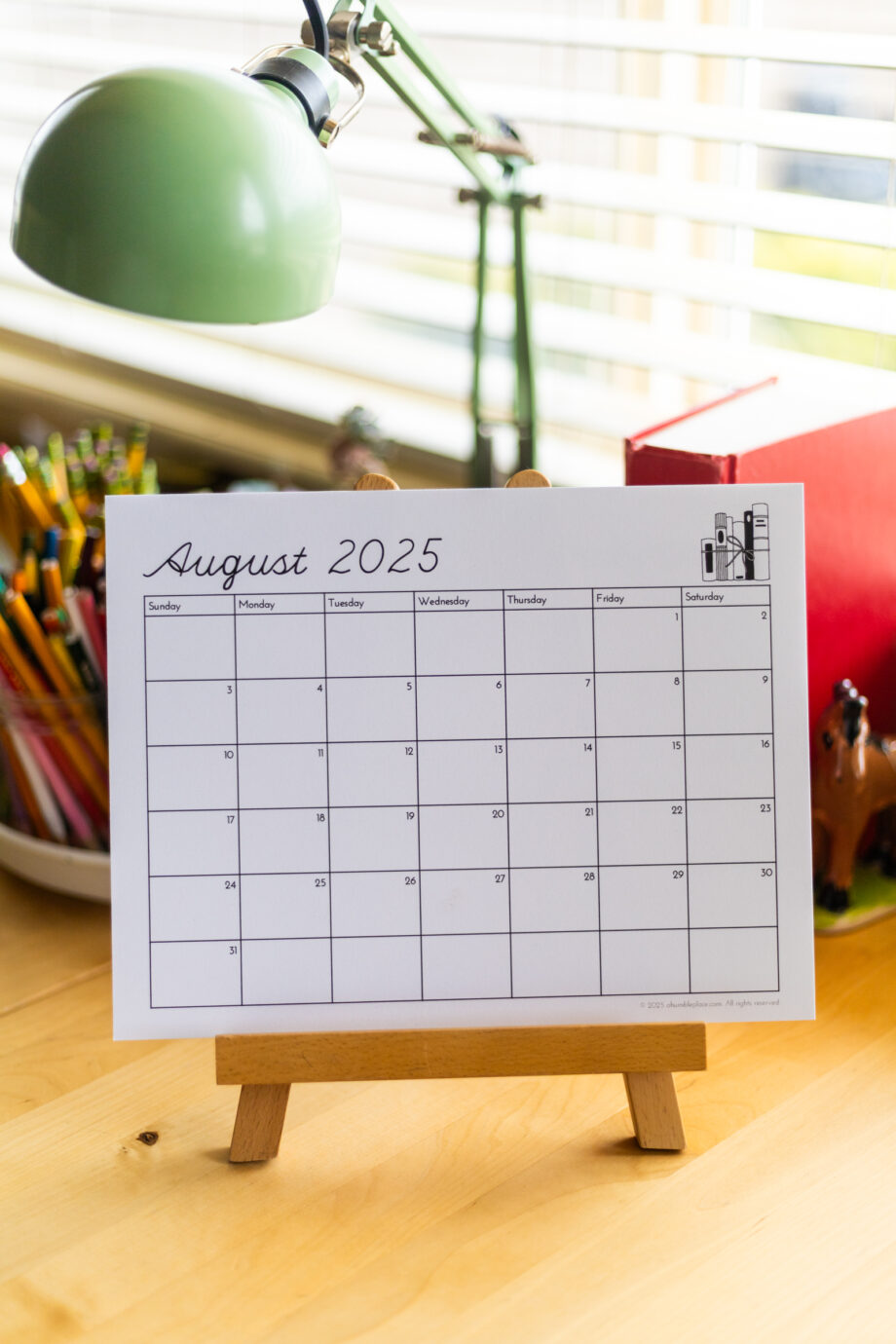 Free Printable Homeschool Calendar for 2025-2026 · a humble place